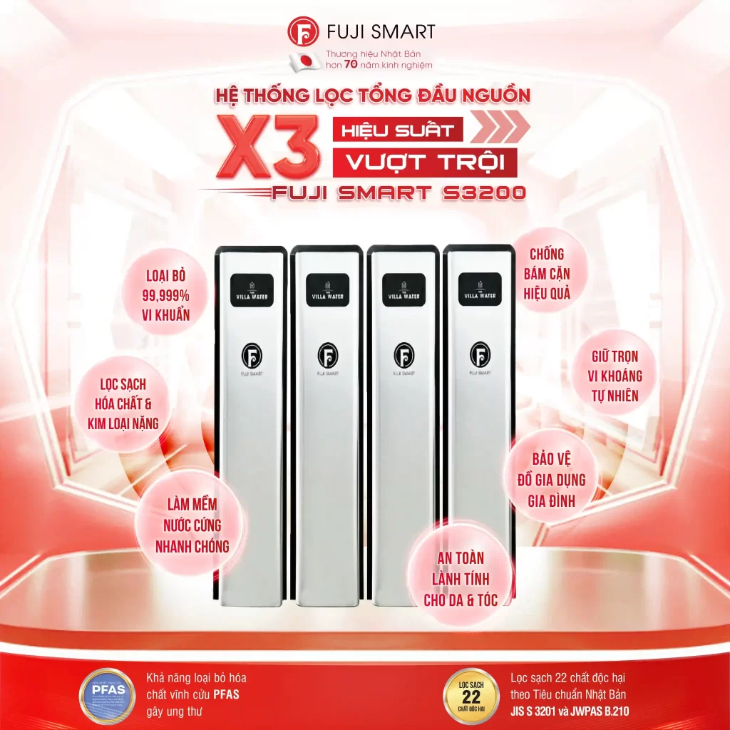 Hệ thống lọc nước đầu nguồn cao cấp Fuji Smart S3200